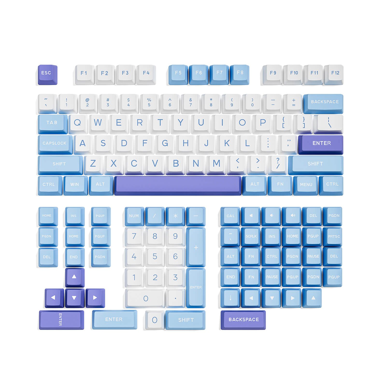 Cotton Cloud Keycaps 136 Keys - Kemove Mechanical Keyboard